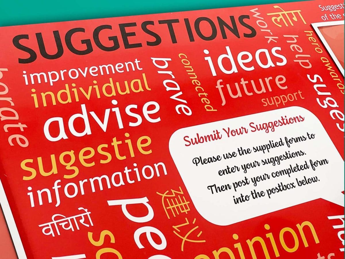 Multilingual suggestions board | My Visual Management