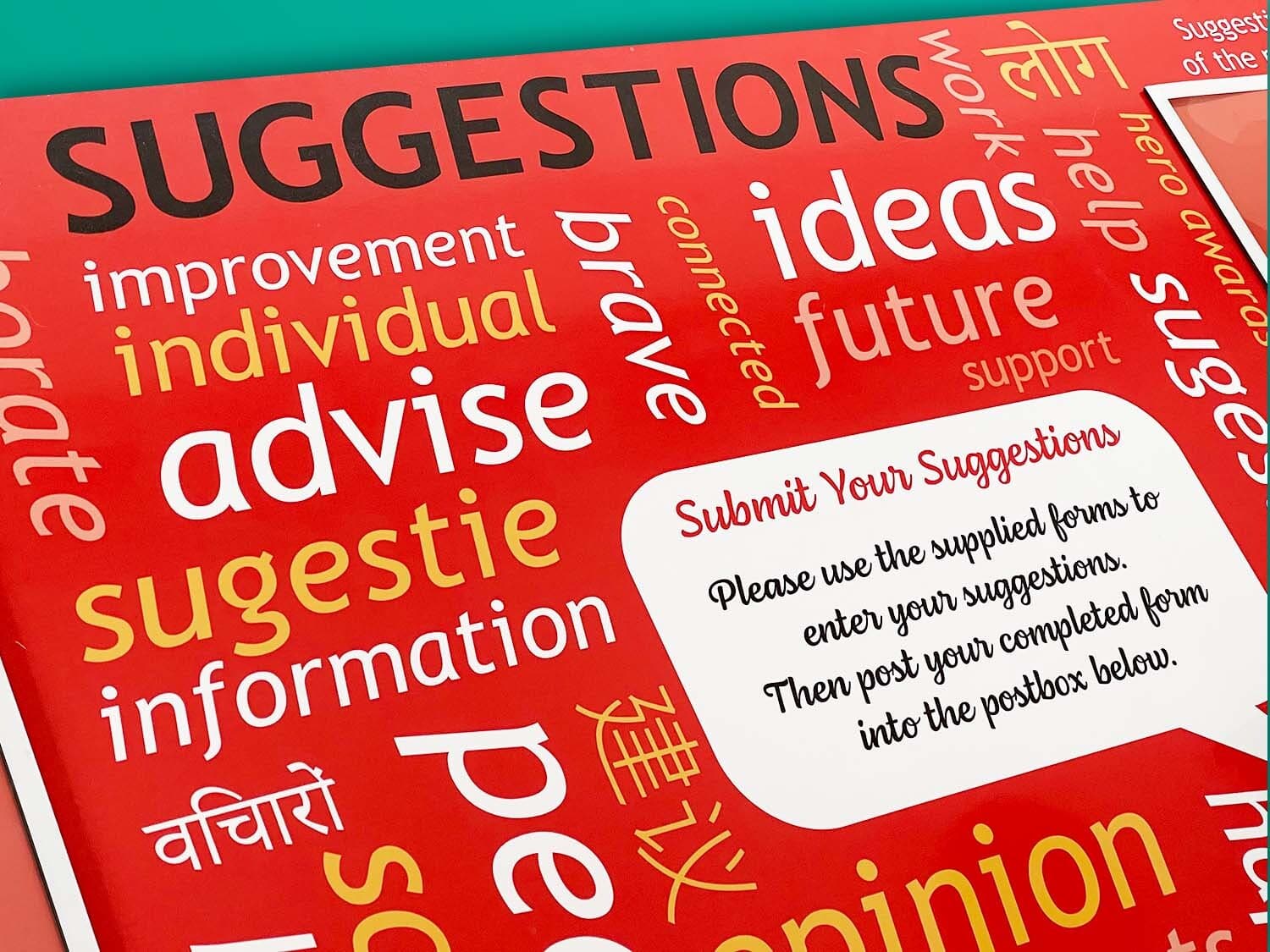 Multilingual suggestions board | My Visual Management