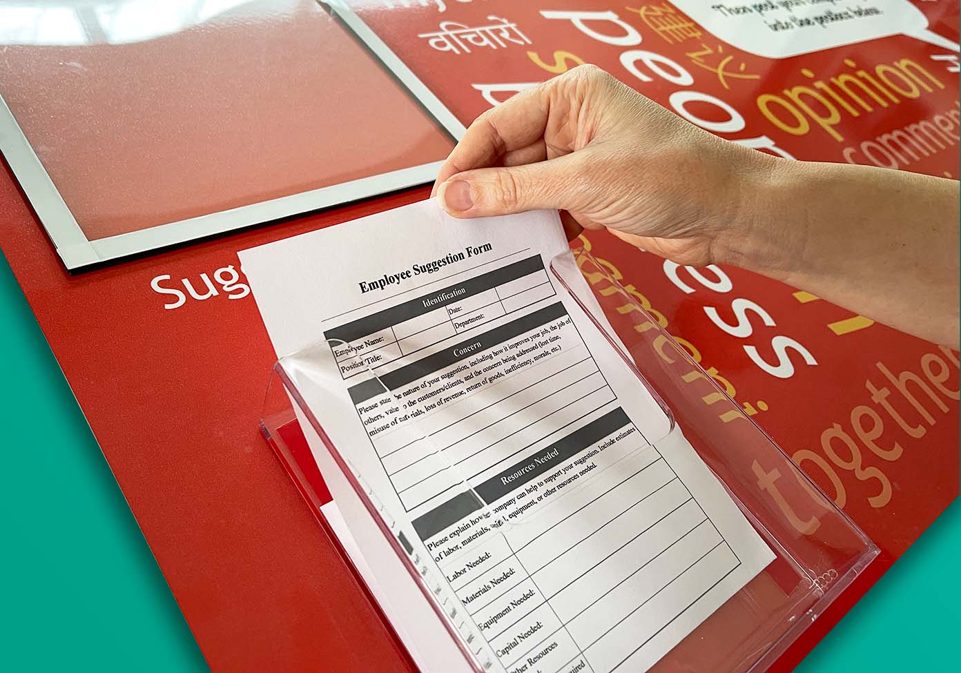 Multilingual suggestions board | My Visual Management